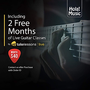 Hola! Music Acoustic Guitar Bundle for Beginners and Kids - 3/4 Size (36") Guitars - "Natural"