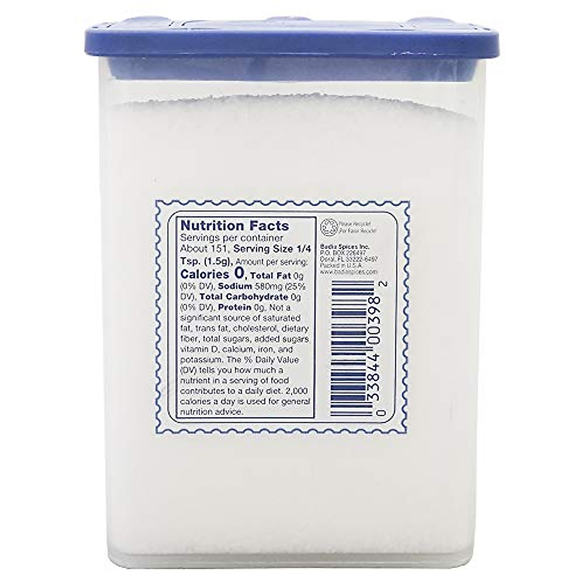 BADIA SALT KOSHER 8 OZ