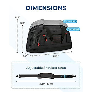 Gym Bag for Men Women, BAGSMART Expandable Sports Travel Duffel Bag, Lightweight Workout Bag with Shoe Compartment & Wet Pocket, Water Resistant Weekend Overnight Duffle Bag for Travel Gym, Black