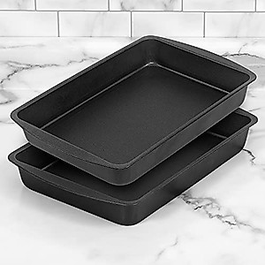 ProBake Set of Two Nonstick Bake & Roast Pans, Dark Gray, PB218-AZ