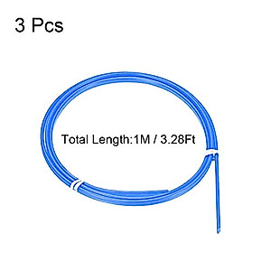 uxcell 3pcs 3/16-inch Plastic Welding Rods PE Welder Rods for Hot Air Gun 3.3ft Blue