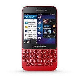 BlackBerry (Q5 SQR100-2) 8GB (GSM Only, No CDMA) Unlocked GSM 4G LTE Dual-Core OS 10.2 Smartphone (Red) - International Version