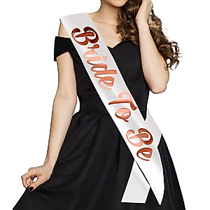 Bride to Be Sash - Bachelorette Party - Bridal Shower Party - Wedding Decorations - Bachelorette Party Gift - Bridal Shower - Engagement Party Decoration - Bridal Accessories - White and Gold Foil