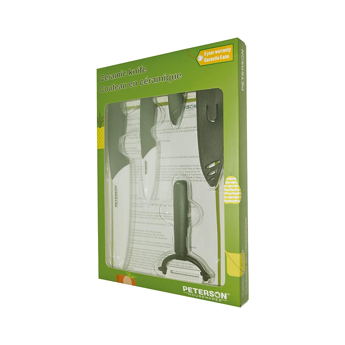 Peterson Housewares 5" Ceramic Knife Color: Green