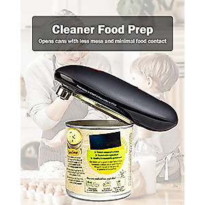 Electric Can Opener for kitchen, Handheld Battery Powered Can Opener with Smooth Edge, Small Portable One Touch Automatic Can Opener with Stainless Steel Blade, Gifts for Seniors with Arthritis