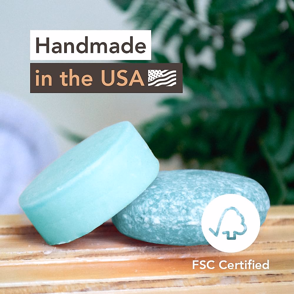 Clever Yoga Invigorating Eucalyptus Oil Shampoo and Conditioner Bar Set - 100% Vegan, Plastic Free, Sustainable, Handmade in USA, Silicone Paraben and SLS Free, Great for Travel - 2.2 Ounces