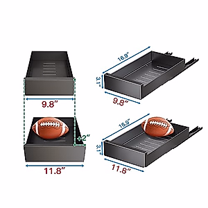 Pull Out Cabinet Organizer Fixed With Adhesive Nano Film,Heavy Duty Storage and Organization Slide Out Pantry Shelves Sliding Drawer Pantry Shelf for Kitchen,Living Room,Home, 11.8"W x16.9"D x 3.1"H