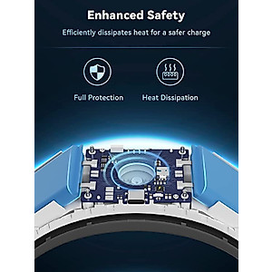 SINBEAUTIES Elite Strap Built-in 6000mAh Battery Pack Compatible for Oculus/Meta Quest 2, Fast Charging Power Supply can Balance Facial Pressure, Prolong Game Time and Improve Comfort (White)