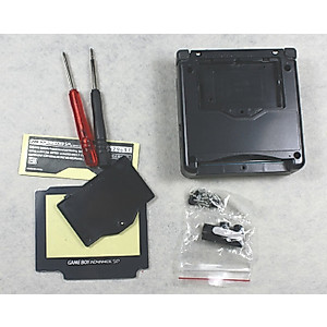 Gametown® Full Housing Shell Pack Case Cover for GBA SP Gameboy Advance SP Black