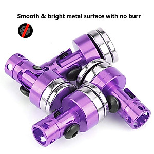 Dilwe 4Pcs Body Post Mount, Aluminum Magnetic Invisible Body Post Mount for SCX10 4WD 1:10 RC Car(Purple)