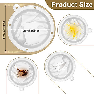 4 Pieces 200 Mesh Filter Food Filter Strainer Sieve Fine Mesh Nylon Mesh Colander Plastic Mesh Sieve for Filtering Yogurt Juice Milk Honey 5 Inch Kitchen Funnels