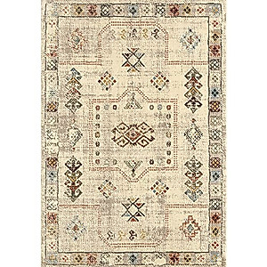 Abani Sedona SED160A Southwestern Beige Mutlicolor Tribal Print Area Rug Beige 5'3" x 7'6"