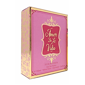 META-BOSEM Jenny/Amor De La Vida Eau de Parfum Natural Spray for Women, Wonderful Gift, Fresh Scent, Daytime & Casual Use, a Classic Bottle, 3.4 Ounce/100 Ml Each (Pack of 2)