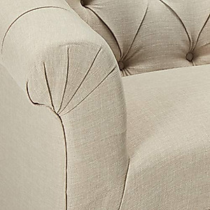 Coaster Furniture Loveseat Settee Natural Fabric Weathered Grey Chrome 902498