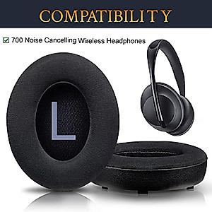 SOULWIT Cooling Gel Replacement Earpads for Bose 700 (NC700) Wireless Headphones, Ear Pads Cushions with Softer Leather, High-Density Noise Cancelling Foam, Added Thickness - Black