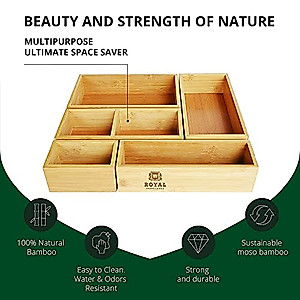 ROYAL CRAFT WOOD Storage Box Set of 5 and Dish Drying Rack