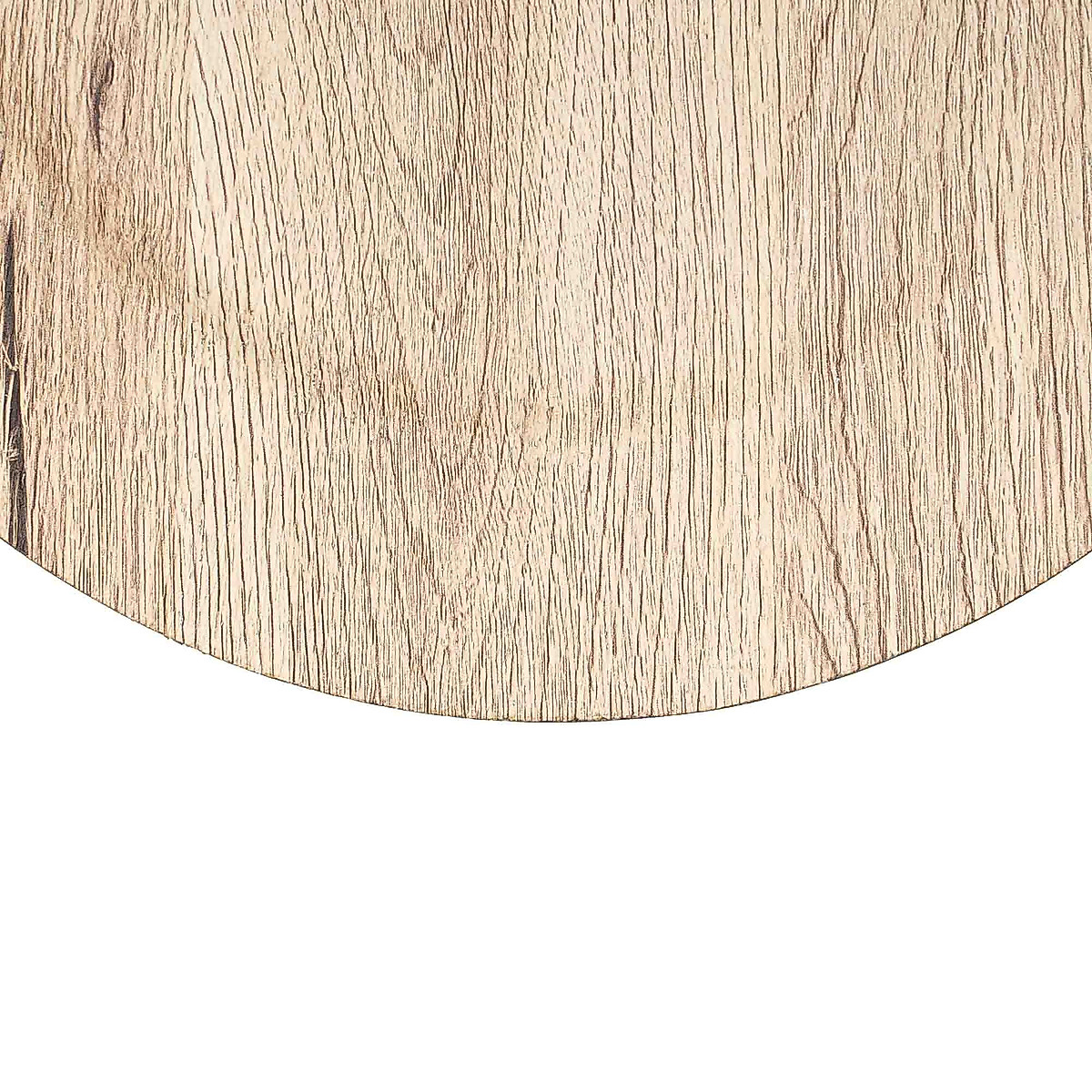 Simply Elegant Faux Wood Plastic Charger Plate | Service Plate for Parties, Dinner, Weddings, Quinceaneras and Events | 13 inch Diameter | Natural Finish | Set of 6
