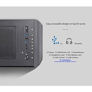 Zalman Z1 Plus ATX Mid Tower PC Computer Case - Tempered Glass Side Panel - 3 x 120mm Fans Pre-Installed - 5.25" ODD Support