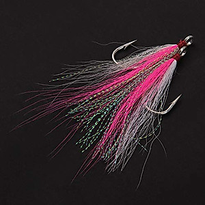Bucktail Teasers Fishing Hook Flounder Rig Saltwater Fishing jig Fishing Plugs Lures 6pcs by Shaddock Fishing (Pink)