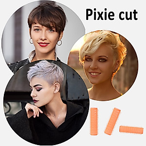 36 PCS Small Size Hair Roller-Self Grip Hair Curler Mini Sized Hairdressing Tools, Salon Curly Style for Short Hair, Pack of 36 Small 0.6 Inch (Orange)