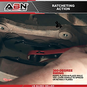 ABN Ratcheting Caliper Piston Tool – 4 in 1 Disc Brake Caliper Compression Tool Universal Brake Caliper Spreader Tool