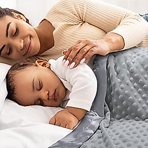 3 Pieces Baby Blankets for Girls and Boys Soft Dot Blankets with Silky Satin Backing, Double Layer Gender Baby Receiving Blanket for Newborn, Toddler, Infant Gifts, 30 x 40 Inch