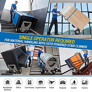 Electric Stair Climbing Dolly Hand Truck with Brake,Powered Stair Climbing Hand Trucks Dolly Cart for Moving, 550lbs Capacity Heavy Duty Stair Climber(XSTO ZW7250GC)