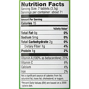 Pines Organic Alfalfa Tablets - 500 per pack - 1 each.