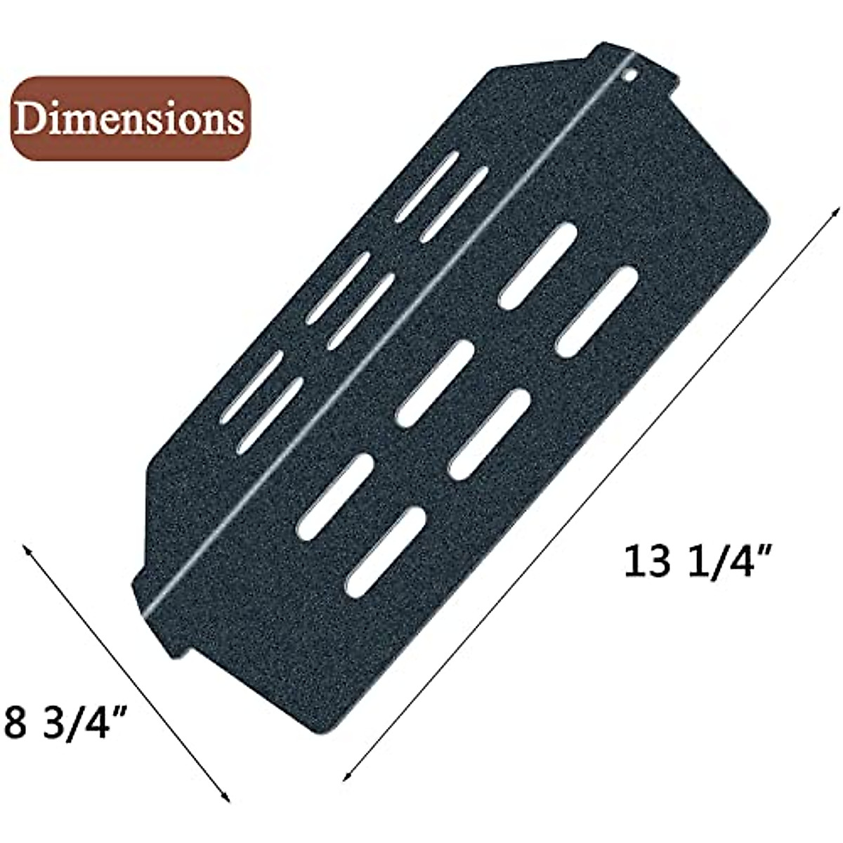QuliMetal 17.5 Inch Flavorizer Bars and Heat Deflectors for Weber Genesis 300 Series Grill with Front Control Knob, Genesis E310 E320 E330 S310 S320 S330, Porcelain Steel Parts for Weber 7620 7621