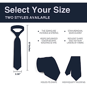 TAGERWILEN Cotton Solid Skinny Men's Necktie 2.36" Tie (Grass green)