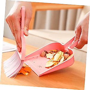 Amosfun 2 Set Mini Dustpan Mini Cleaning Brush Mini Cleaning Broom Small Hand Broom Hand Broom and Tiny Cleanning Whisk Broom Desk Cleaner Portapotty Mini Desktop Tiny Cleaning Broom Pp