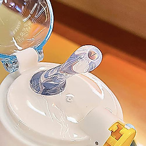 NCDUANSAN 600ML Kawaii insulated water cup 316 stainless steel cute girl outdoor bottle portable straw drinking bottle (purple)