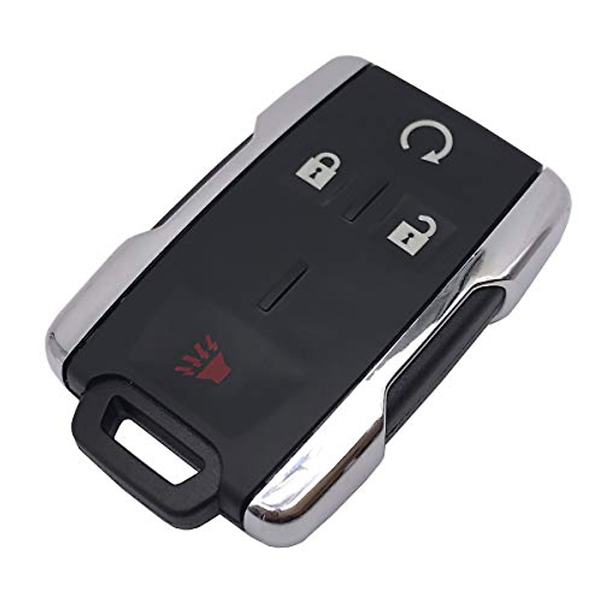 4 Buttons Keyless Remote Smart Car Key Fob Fit for GMC Sierra Chevrolet Silverado 1500 2500 3500 2014 2015 2016 2017 2018 2019 2020 GMC Canyon Chevy Colorado 2015-2021 M3N32337100 (Silver)
