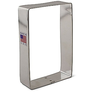 Rectangle Cookie Cutter 4" Made in USA by Ann Clark
