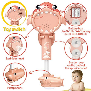 SUNWUKING Bath Shower Head for Kids - Baby Bath Toys Electric Shower Baby Bathtub Toys Baby Bath Shower Head Electric Preschool Bath Toys for Toddler Shower Toy Shower Head for Baby Gift