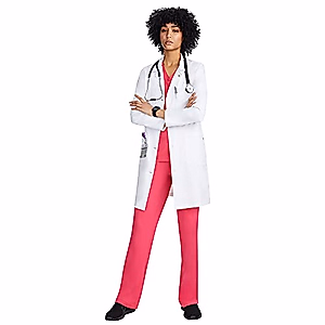 Healing Hands White Lab Coat 6 Pocket Full Length Womens 5161 Faye Lab Coat The White Coat Minimalist Collection White 2XL