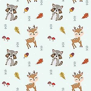 Baby Ginger Silky Washcloth, 70% Bamboo 30% Cotton Washcloth for Girls, Boys and Adult, Ideal for Newborn & Infant (Forest Friend)