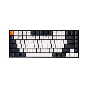 Keychron K2 75% Layout 84 Keys Hot-swappable Bluetooth Wireless/USB Wired Mechanical Keyboard for Mac with Gateron G Pro Blue Switch/Double-Shot Keycaps/White LED Backlit for Windows Version 2