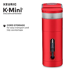 Keurig K-Mini Single Serve K-Cup Pod Coffee Maker, Poppy Red