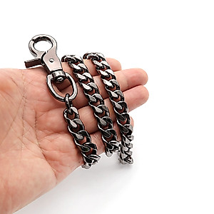 newtro Wallet Chain Men Women Boy Girl, Biker Motorcycle Pants Jean Punk Long Key Chain Ring Holder Black 24" (D06BK24)