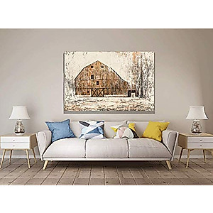 Yihui Arts Large Farmhouse Rustic Wall Decor Canvas Wall Art Painting Pictures for Dinning Room