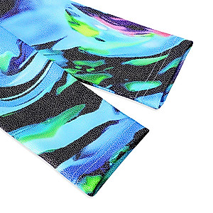 HOZIY Sleeved Leotards for Girls Gymnastics Size 7-8 Year Old 6-7 Years Old Oil Painting Swirl Splash Black Child Kids Tumbling Outfits Bodysuits Leotardos Para Gimnasia Ninas