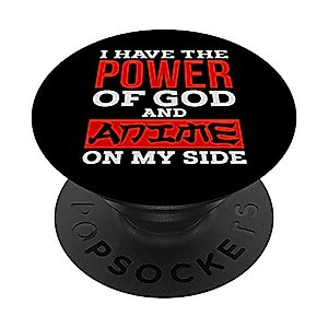 Funny Power Of God And Anime Japanese Gift PopSockets PopGrip: Swappable Grip for Phones & Tablets