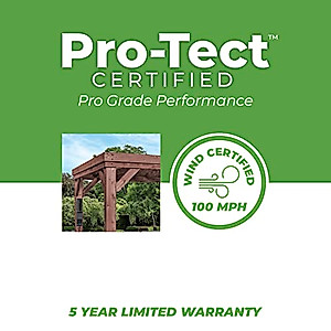 Backyard Discovery 14x10 Brockton All Cedar Pergola, Durable, Quality Supported Structure, Wind Resistant up to 100MPH, Rot Resistant, Electrical Outlet with USB, Deck, Garden, Patio