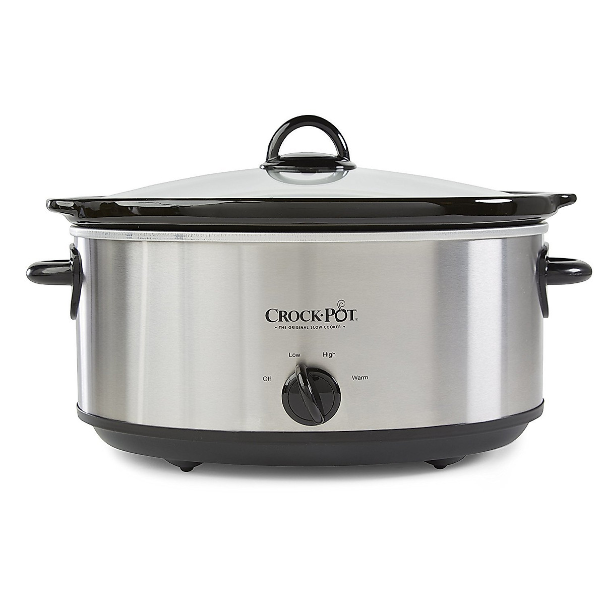 Crock-Pot 7-Quart Oval Manual Slow Cooker | Stainless Steel (SCV700-S-BR)