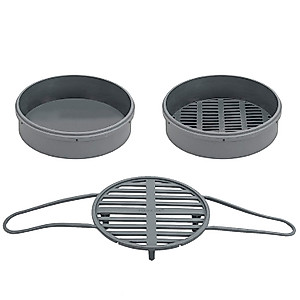 Instant Pot Electric Pressure Cooker Accessory Official Steamer Insert Set, Includes Long Handled Trivet, Steamer Basket, Broiler Pan to fit all 8qt and 6qt models