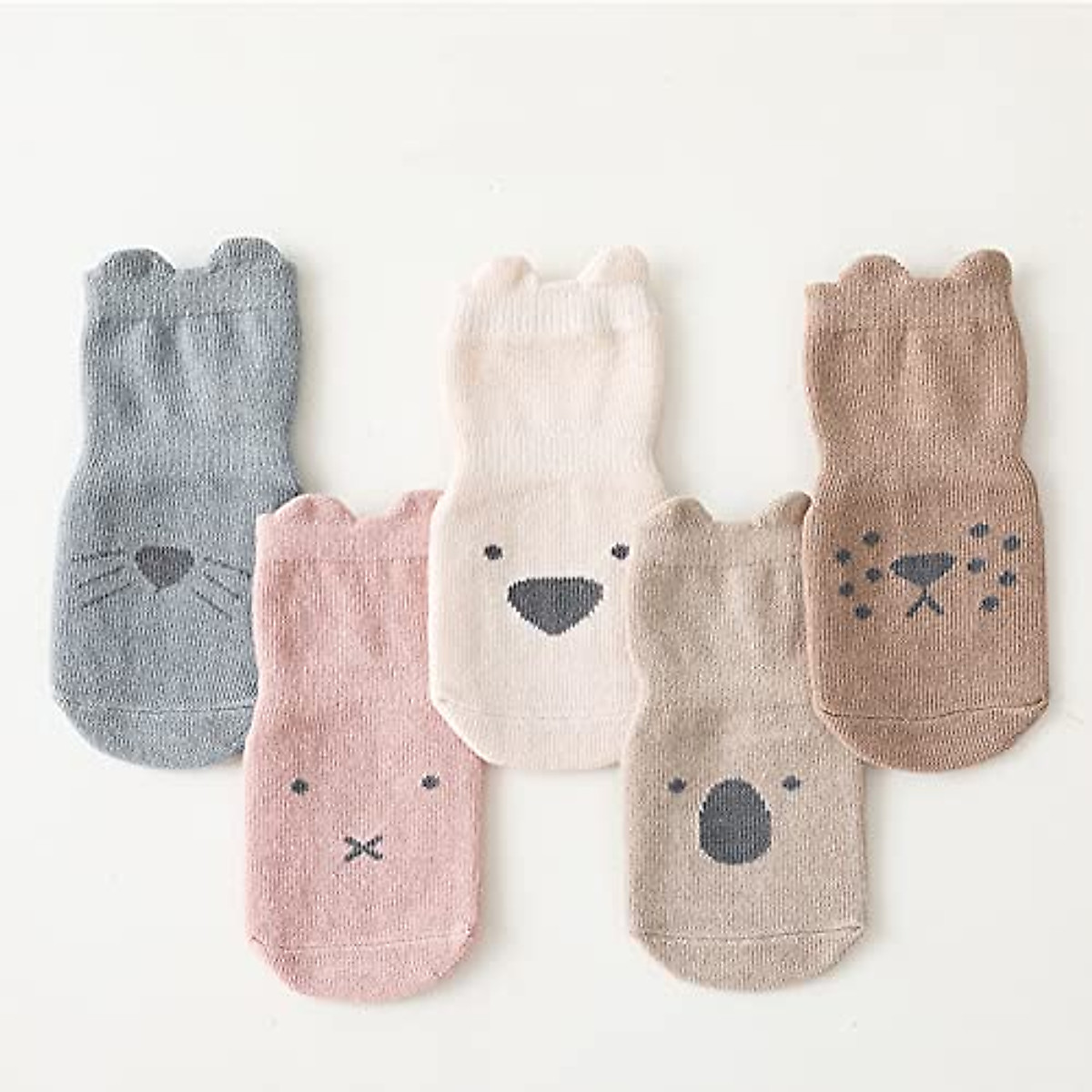 Adeimoo Baby Girls Cartoon Non-Slip Socks Baby Toddler Cotton Warm Grip Socks Anti Skid Socks for Infant Little Kids 0-12 Months