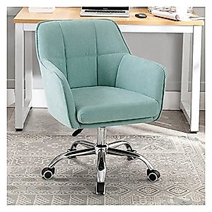 ZLXDP Computer Chair Office Chair Adjustable Swivel Chair Fabric Seat Home Study Chair