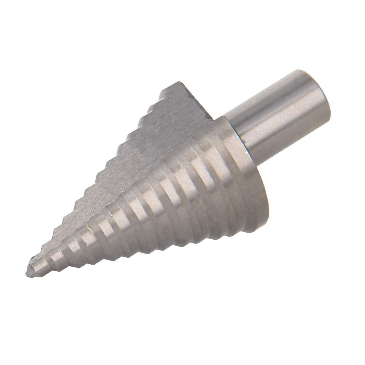 Utoolmart Step Drill Bit HSS 5mm to 35mm 13 Step Size Titanium Coated Straight Flutes Round Shank for Metal Wood Plastic Silver 1pcs