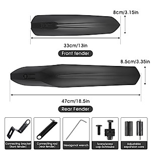 CYCLESPEED Bicycle Mudguards Bike Fender Ront/Rear Mud Guards Fit for MTB Mountain Road Bike